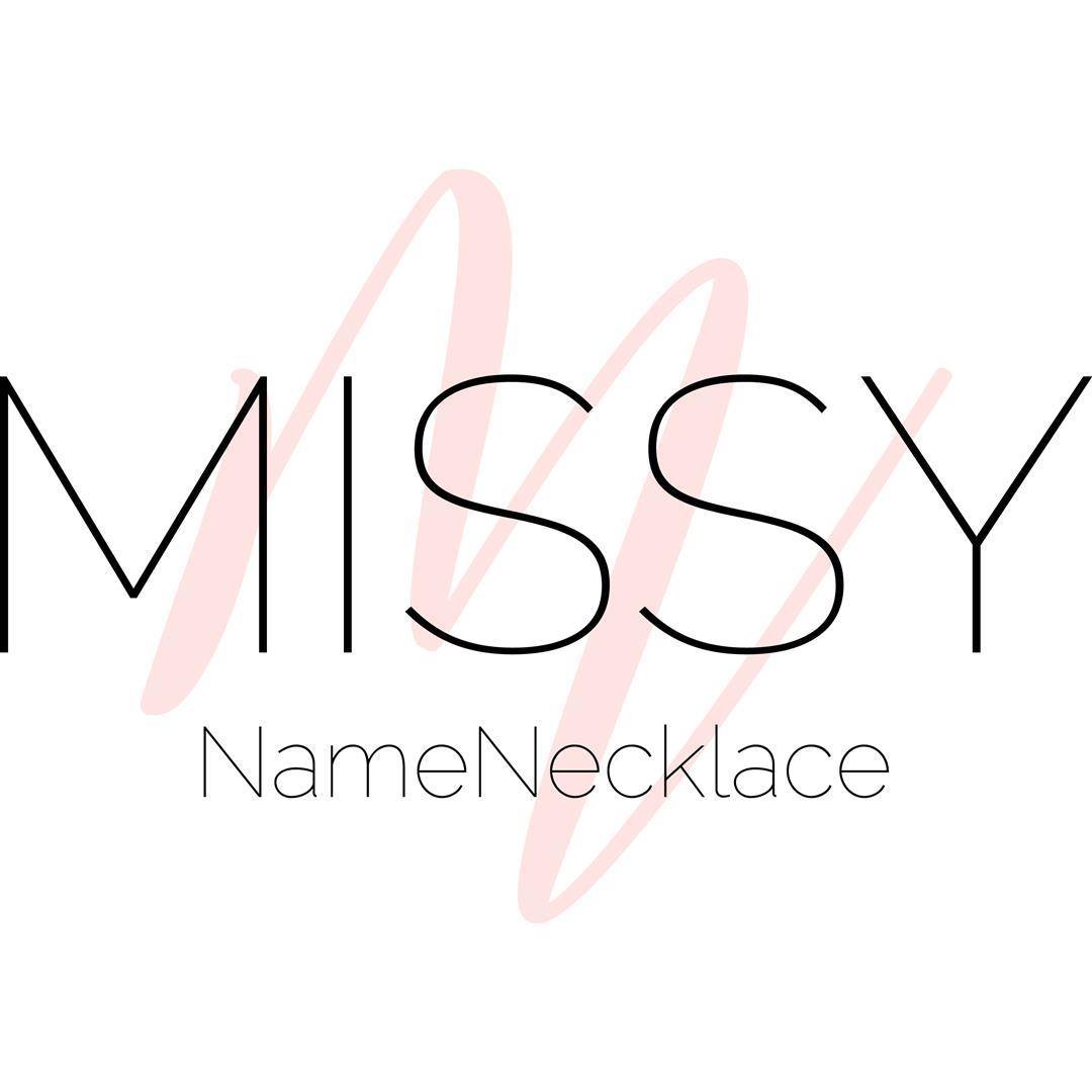 Missy Name Necklace - Custom Personalised Jewellery